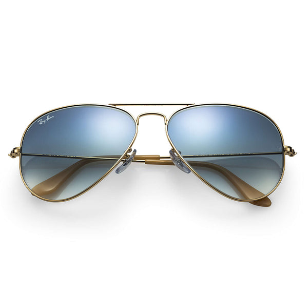 Rayban AVIATOR GRADIENT Gold - Light Blue Gradient Sunglasses – Specs ...